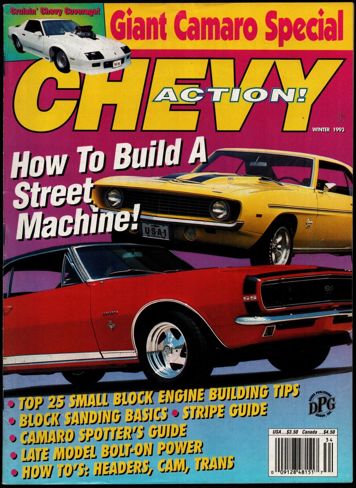 WINTER 1993 CHEVY ACTION MAGAZINE, GIANT CAMARO SPECIAL | eBay