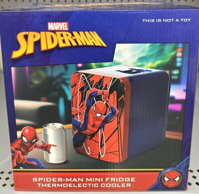 Marvel Spider-Man 4-Liter Mini Fridge Thermoelectric Cooler | Holds 6 ...