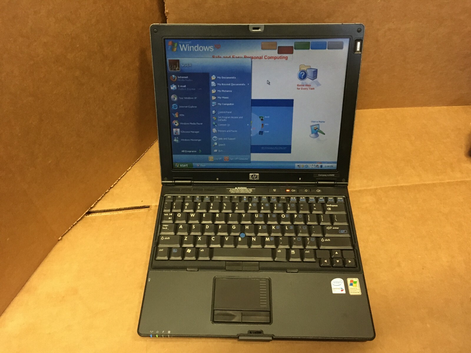 HP COMPAQ NC4400 LAPTOP CORE 2 DUO 2.00GHz 1GB RAM 80GB HDD WINDOWS XP ...