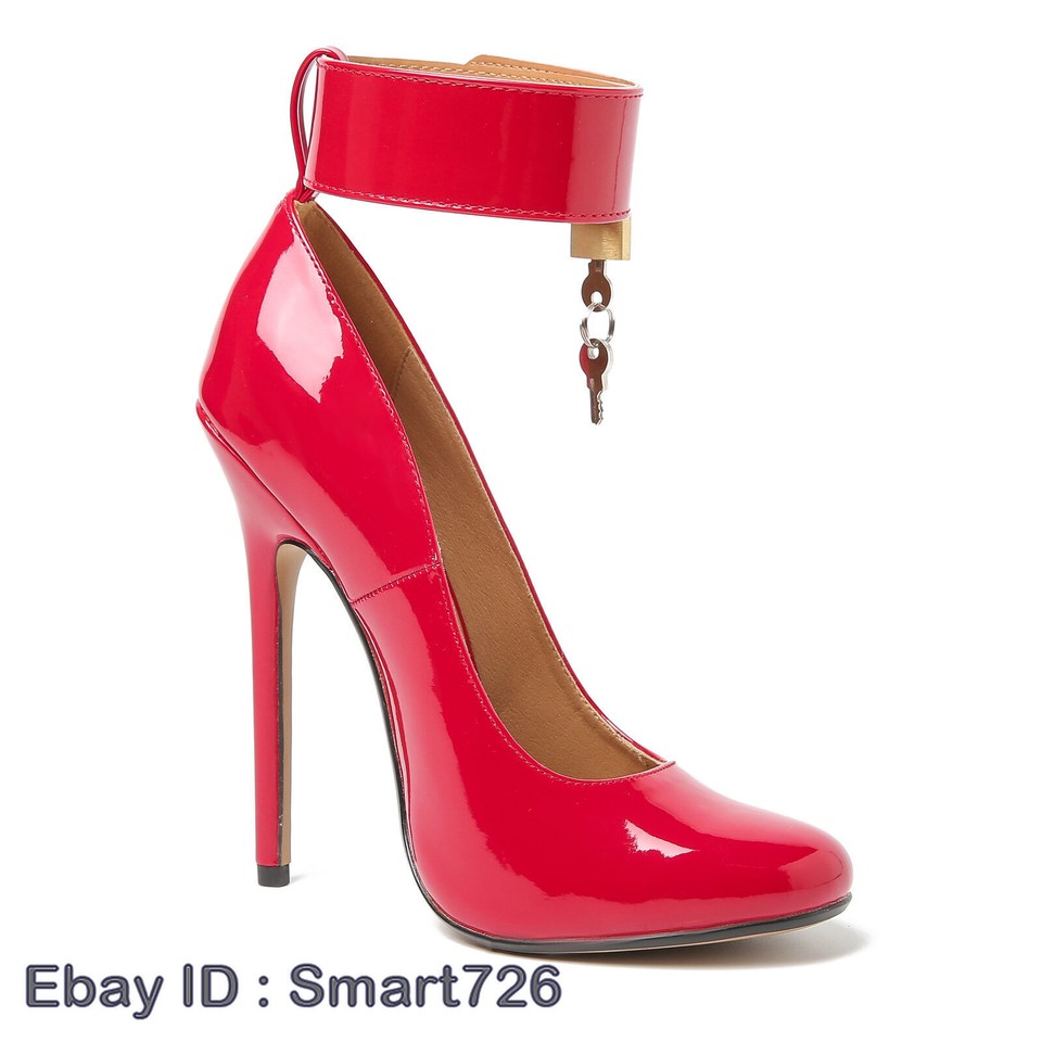 High Heels with Lock Men's Drag Queen Transgender Shoes Large Size Men ...