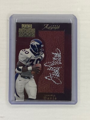 1999 Playoff Boss Hogs Terrell Davis Football Patch Auto #BH2 | eBay