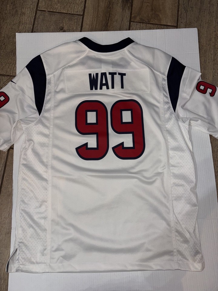 Houston Texans Jersey Adult Small White Red JJ Watt 99 Nike Onfield NFL ...