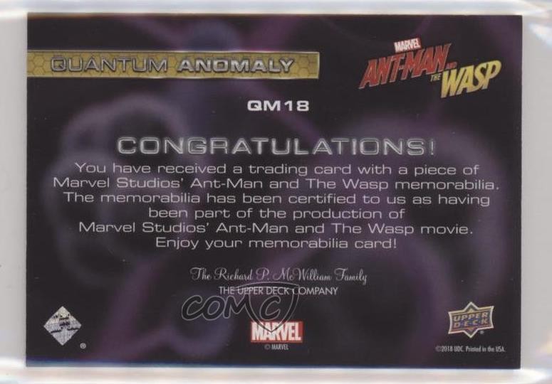 2018 Marvel Ant-Man & The Wasp Quantum Anomaly Relics Scott Lang Paul ...