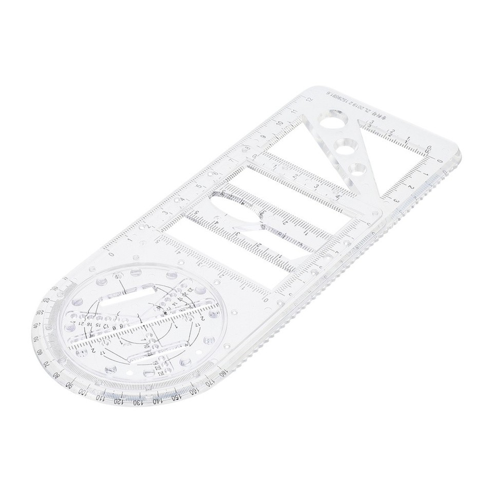 Plastic Drawing Ruler Portable Geometric Rulers Students Measuring ...