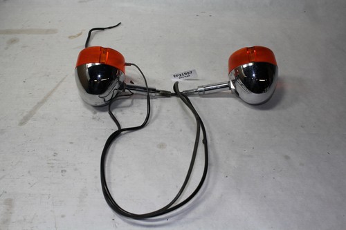 Harley FXR rear turn signals + chrome mounts '87 FXRS-SP FXLR FXRT ...
