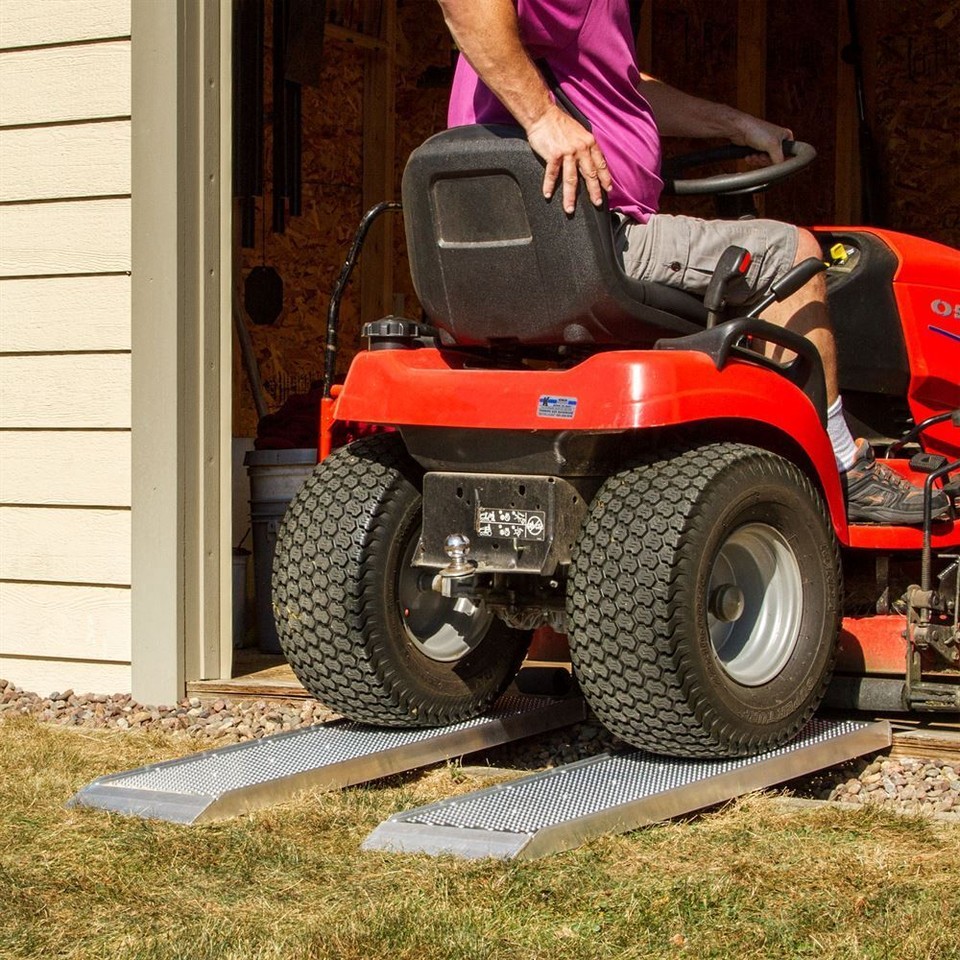 Guardian S-4812-1500-P Dual Runner Shed Ramps with Punch Plate Surface ...