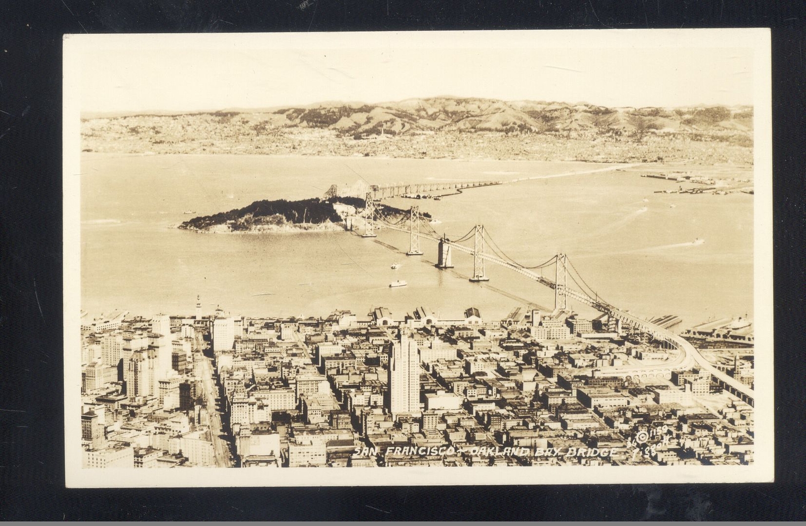RPPC SAN FRANCISCO CALIFORNIA ALCATRAZ PRISON BIRDSEYE REAL PHOTO ...