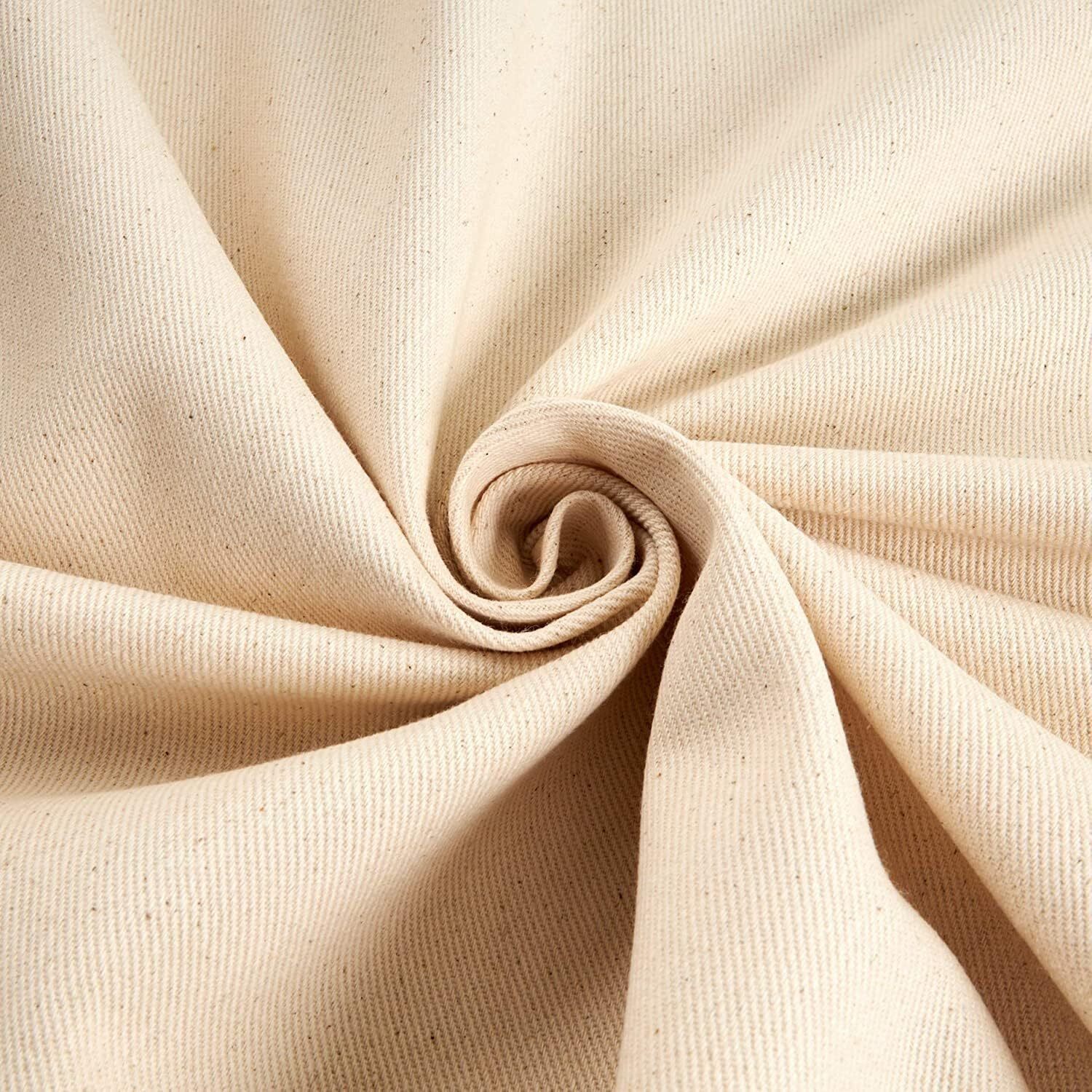 Bull Denim Fabric Natural Twill Heavyweight Calico Cotton 160cm Wide ...