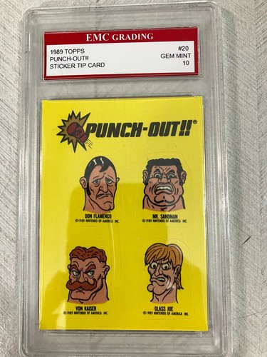 VINTAGE 1989 TOPPS STICKER NINTENDO PUNCH-OUT! EMC GRADED 10 CARD #20 ...