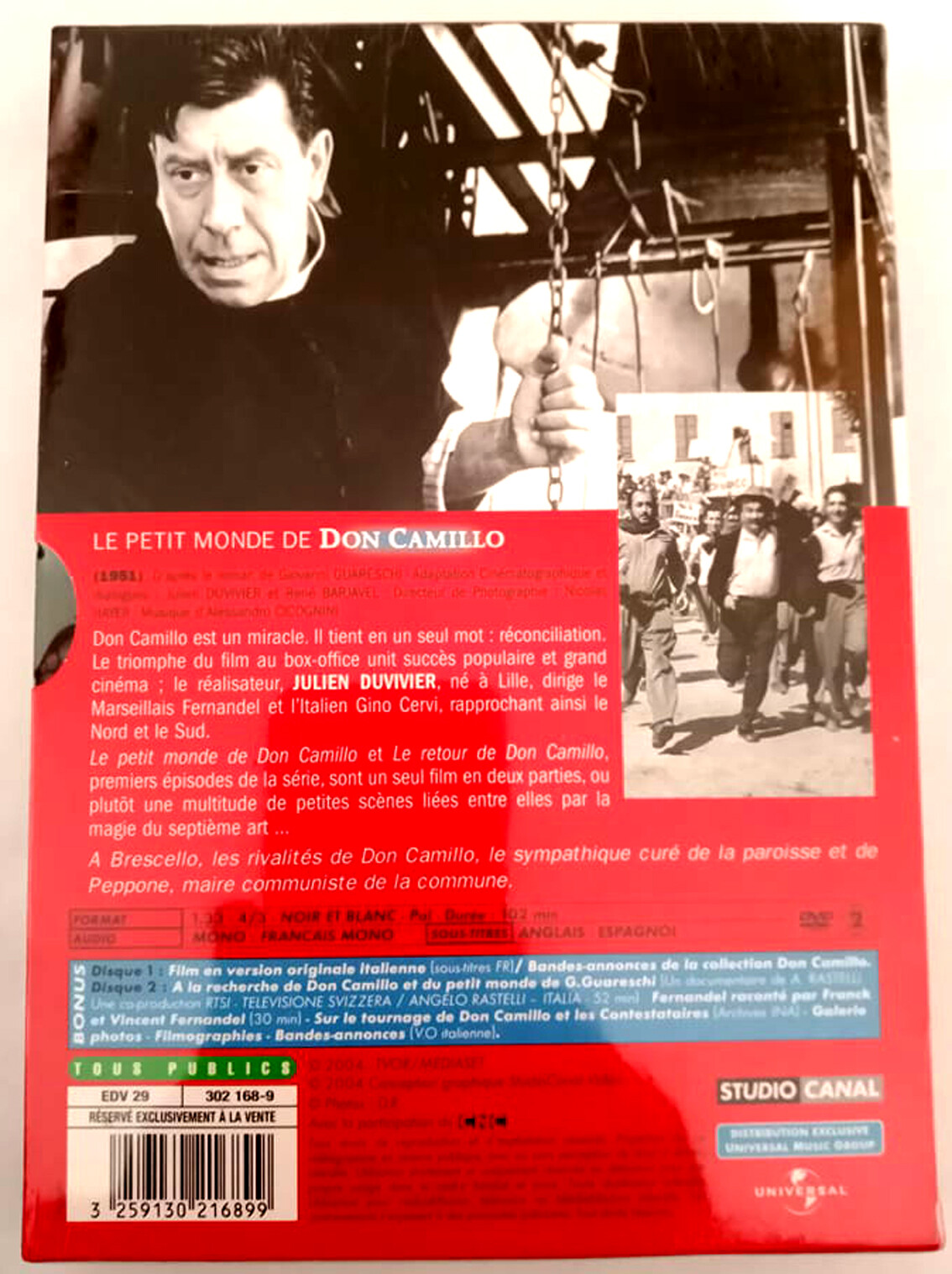 Le petit monde de Don Camillo - DUVIVIER / FERNANDEL - Edition 2 dvd ...