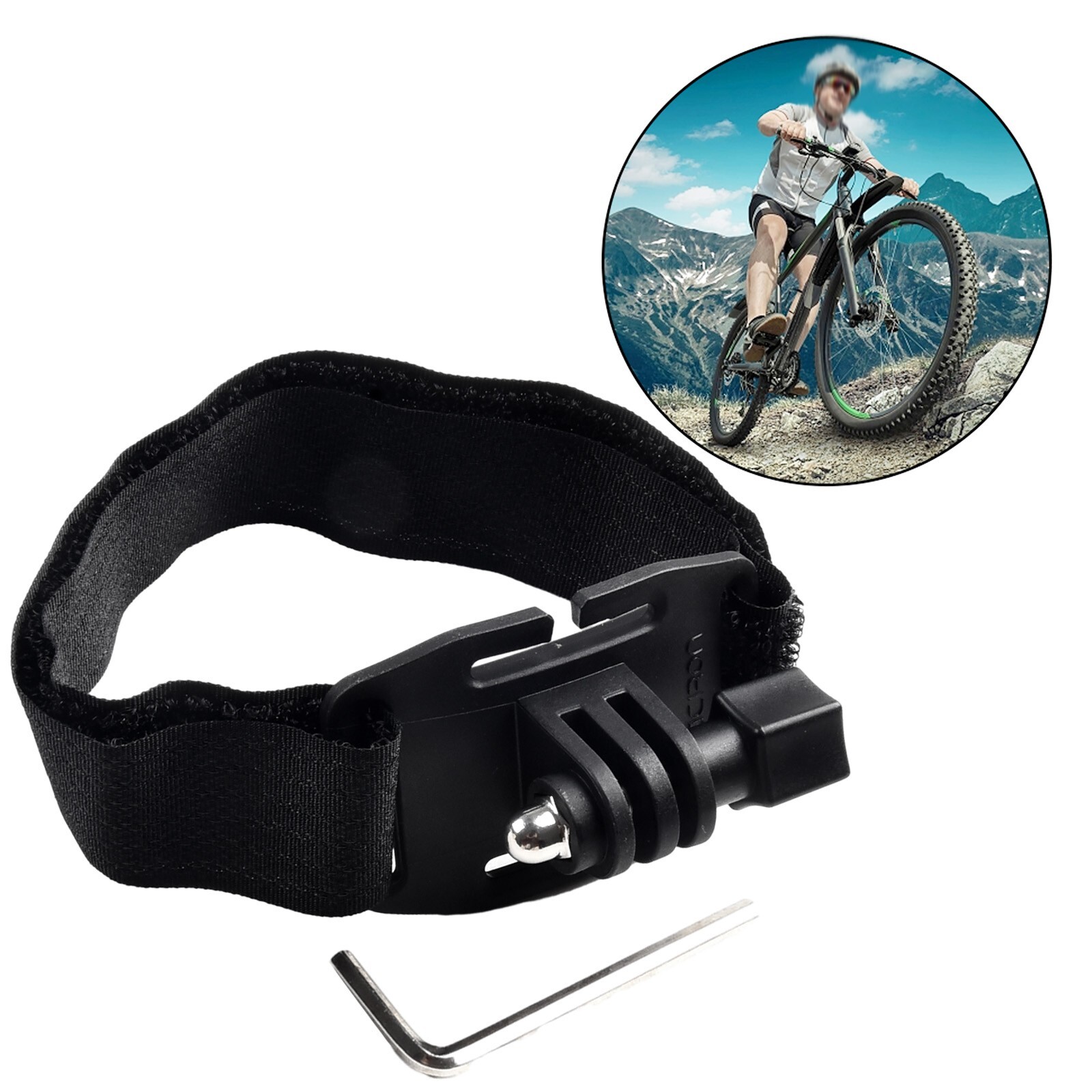 Practical Helmet Mount Stand for Bike Head Light and GoPro Attachments ...