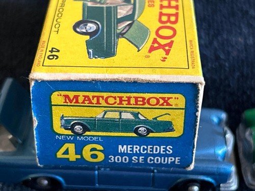 Lesney Matchbox No. 46 Mercedes Benz 300 SE RARE Blue Coupe with ...