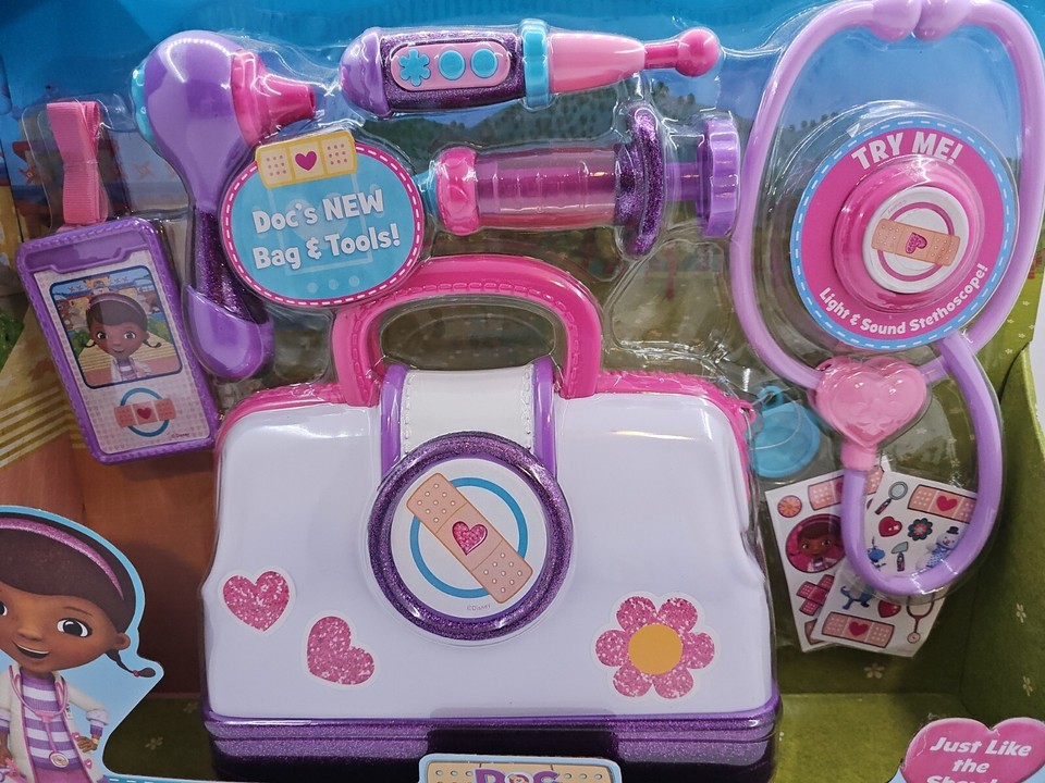 NEW Doc Mcstuffins Toy Hospital Doctor's Bag Medical Toy Set 8 Pieces ...