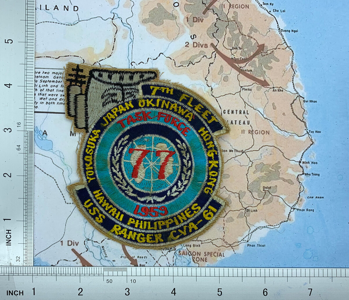 Patch , Task Force 77 , 77TH , 95TH , USS , USN , CVA , USS MOALE DD ...