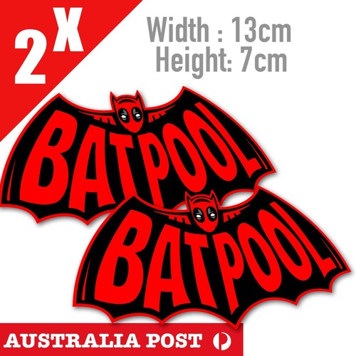 Batman Logo Funny BATPOOL, Car, Toolbox, Fridge, Window Decal Stickers ...