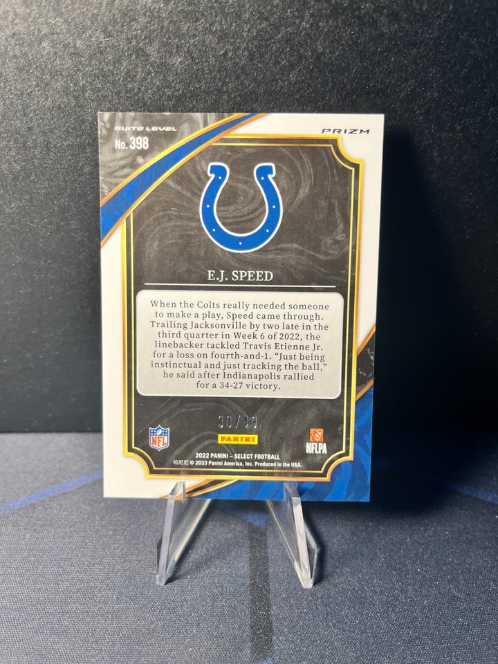 EJ SPEED - 2022 Select Football RED Disco /49 Suite Level | eBay