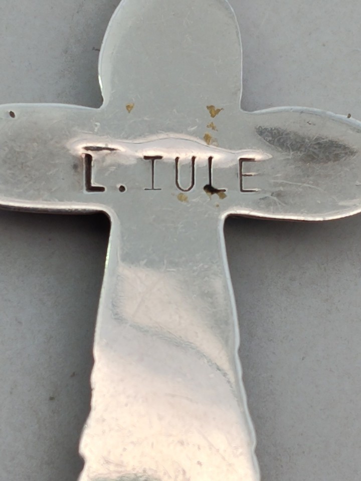 Lupe Iule Zuni Sterling Silver Multi Turquoise Cross Pendant | eBay