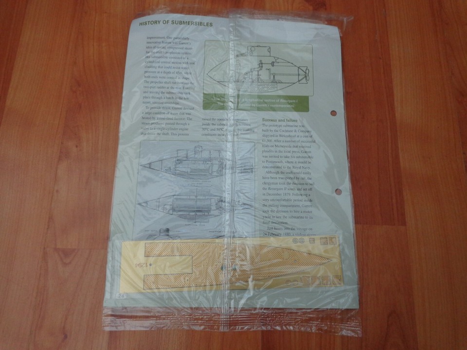 1/48 HACHETTE BUILD YOUR OWN U96 U-BOAT SUBMARINE ISSUE 67 INC PART ...