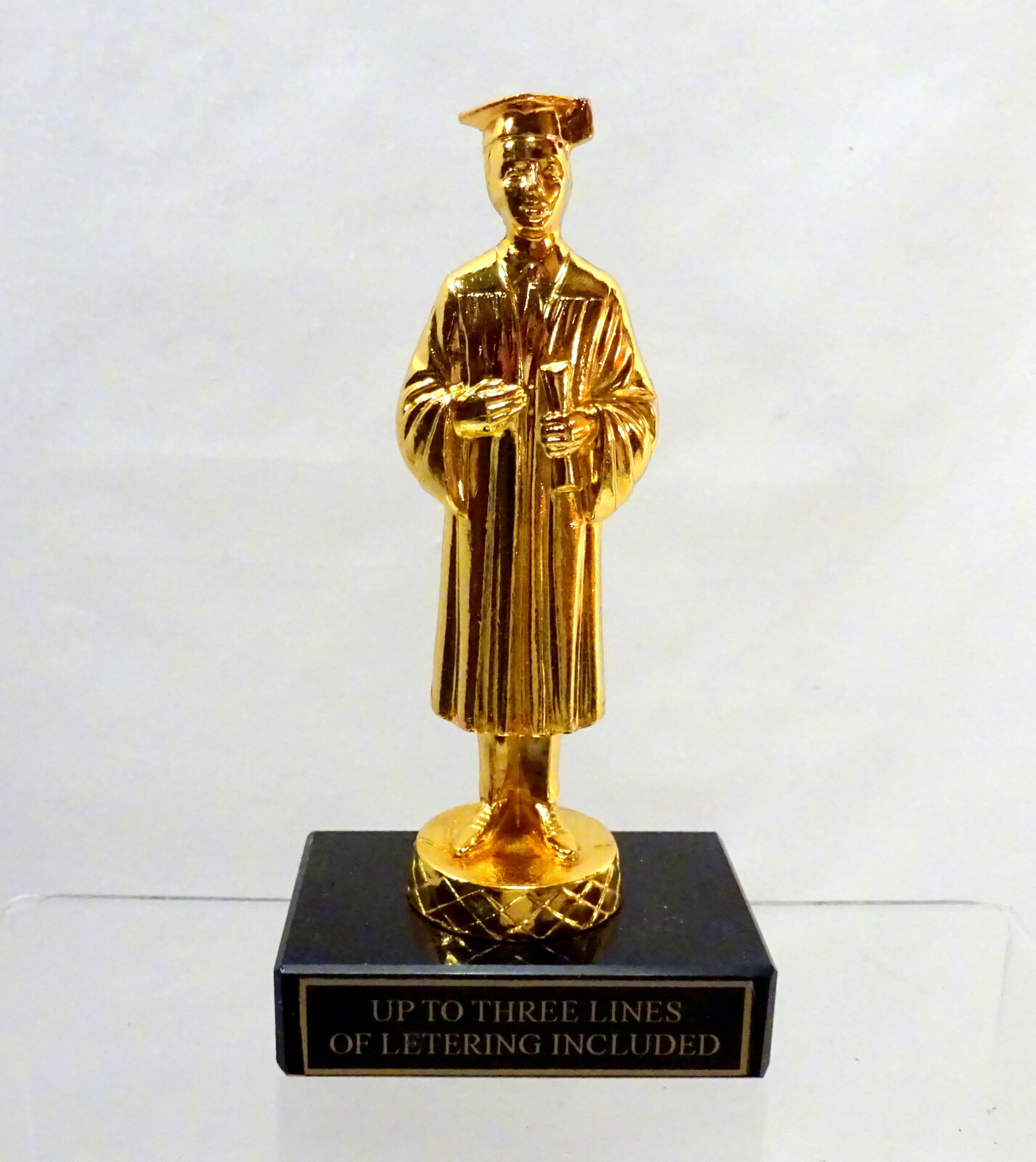GRADUATE TROPHY METAL MALE GRADUATE BLACK MARBLE BASE - (67) | eBay