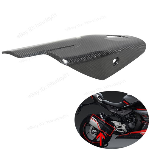 For CF-Moto 450SR Exhaust Pipe Heat Shields Black Real Carbon Fiber ...