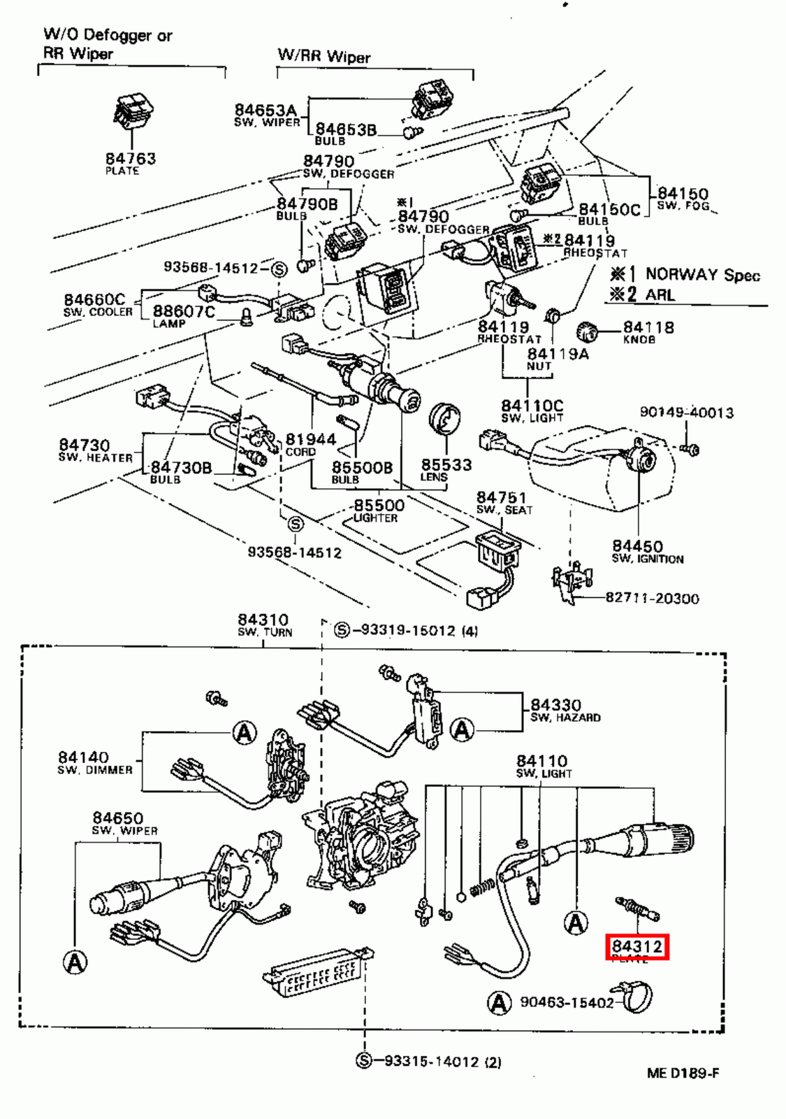 Genuine LandCruiser VDJ79 Levin AE86 MR2 AW11 Horn Contact Plunger ...