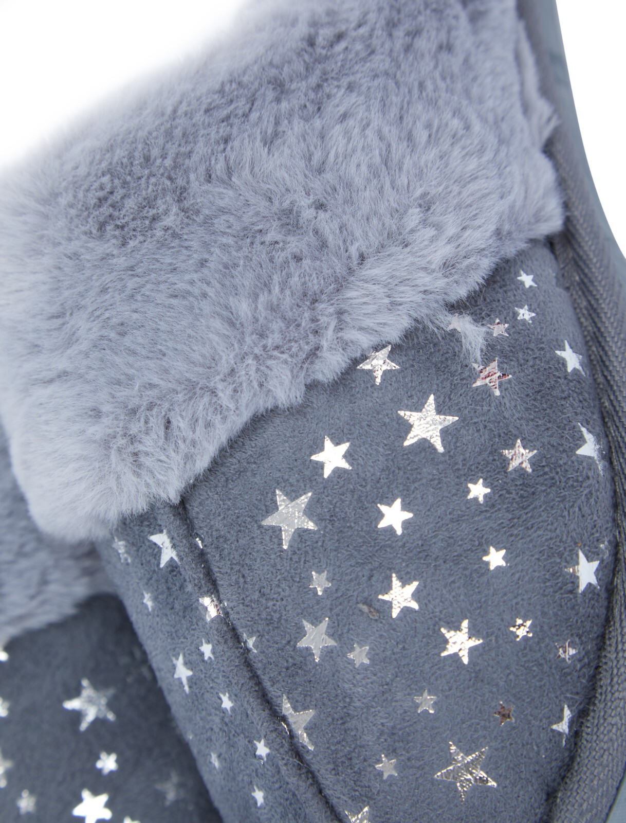 Womens Ladies Comfortable Borg Lined Slippers Cozy Slip-On Indoor Shoes ...