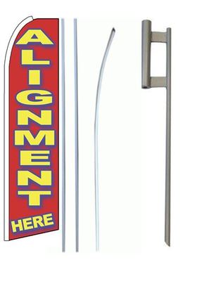 Alignment King Size Swooper Flag Sign W/Complete Set | eBay