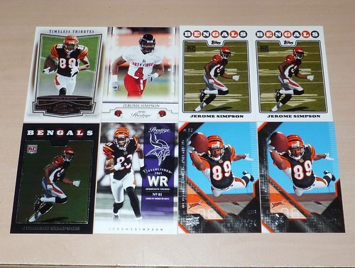 JEROME SIMPSON - Wide Reciever - Cincinnati Bengals - 8 Card Assorted ...