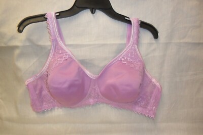 NWOT Comfort Choice Underwire Back Hook Lilac Bra Size 40B | eBay