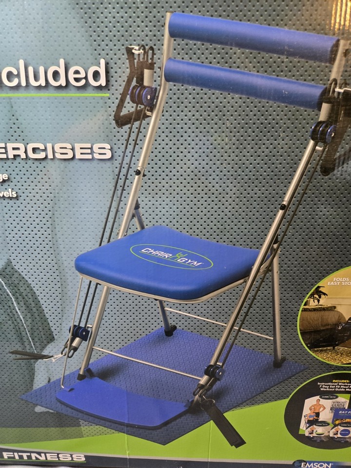 Chair Gym with Twister Seat Over 50 Different Exercises 2 Workout DVDs ...