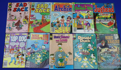 Vintage Comic Book Lot With 10 Mixed Issues From Archie, Whitman and ...