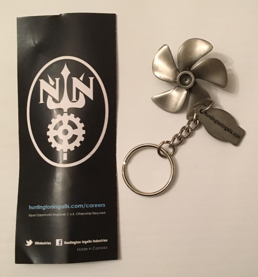 NEWPORT NEWS SHIPBUILDING "BUILD YOUR CAREER" PROMOTIONAL PEWTER KEY ...