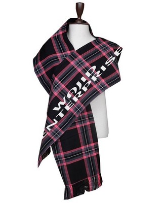 Witches Tartan Scarf - 100% Acrylic Wool Hand-Fringed Women's Sash (90 ...