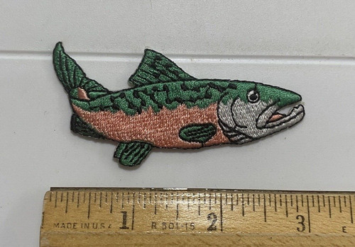 Salmon Fish Souvenir 3” Long Iron-on Patch Badge Emblem | eBay