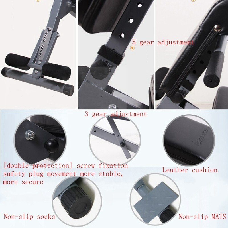 Multifunctional Roman Chair Foldable Reclining Board Fitness Dumbbell ...