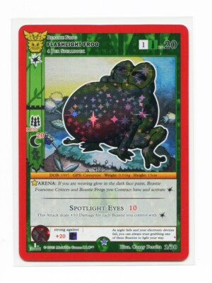 MetaZoo FLASHLIGHT FROG 3/30 REVERSE HOLO Corey Peralta Fan Art Card ...