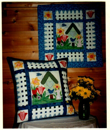 Spring Plumples Pillow & Wall Quilt Pattern Country Folk Art Primitive ...