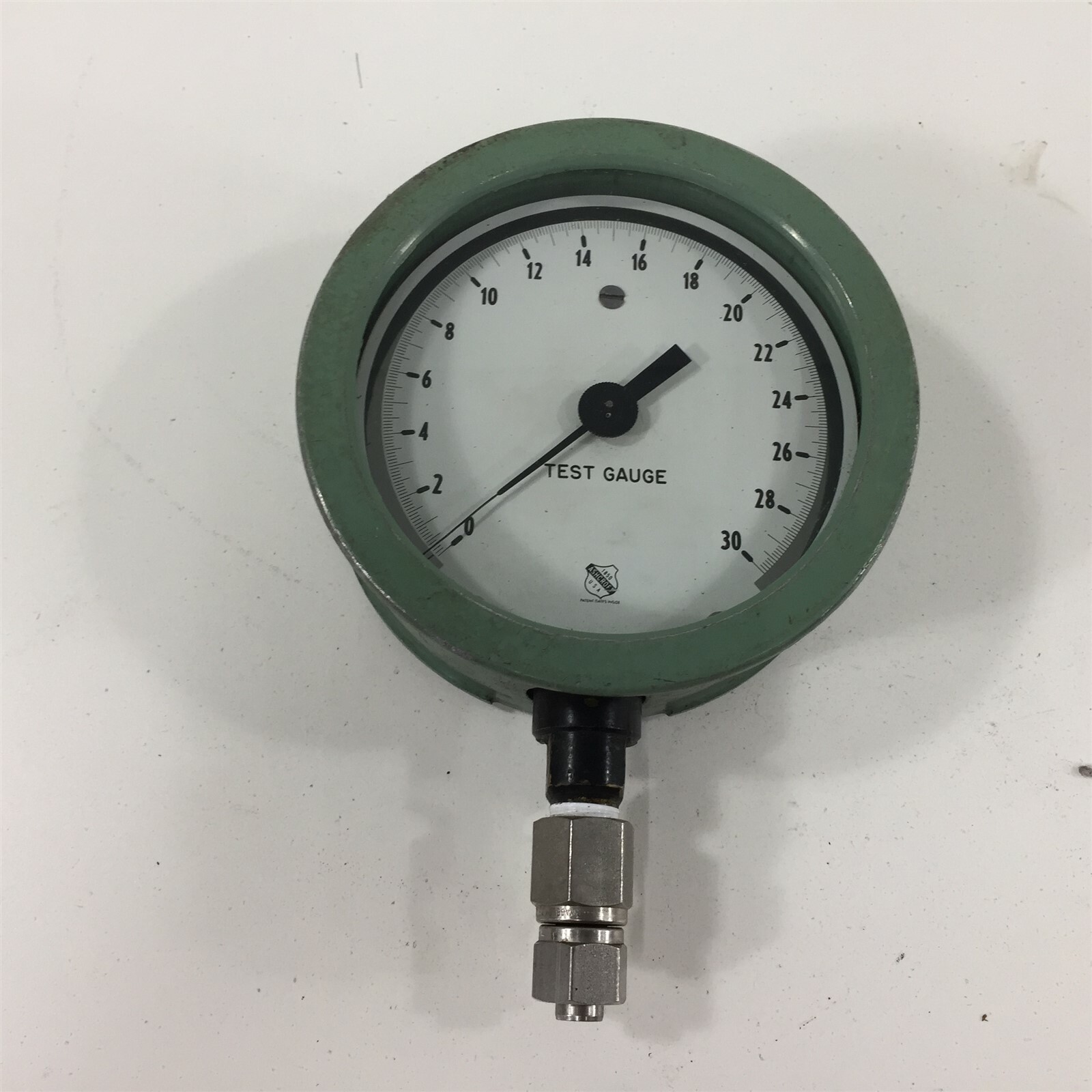 Ashcroft 30PSI Test Gauge 4" Face 0.1psi Sub Bronze Tube Brass Socket ...