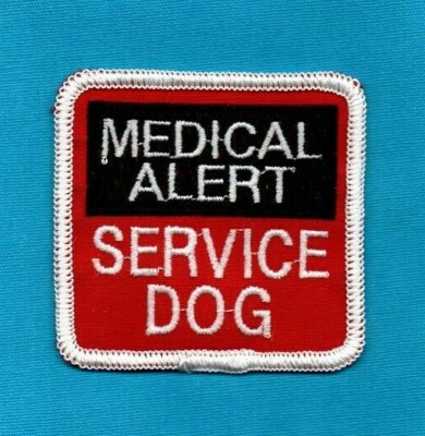 MEDICAL ALERT SERVICE DOG - 2.5" x 2.5" - service dog vest patch | eBay