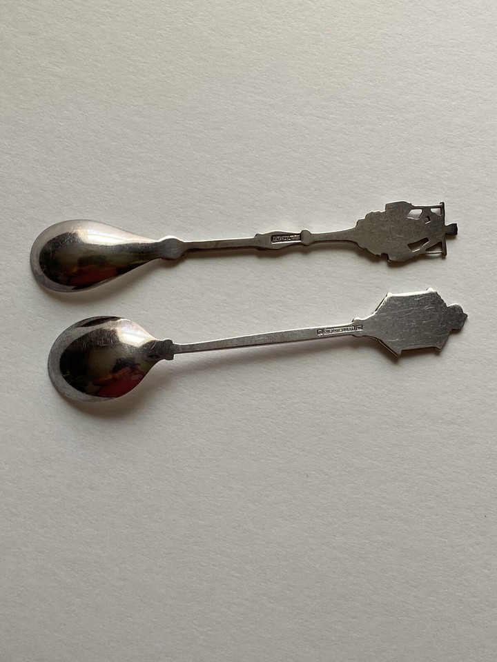 Very Nice Vintage Nieuwpoort 90 & Gema 90 Souvenir Spoons * Lot of 2 ...