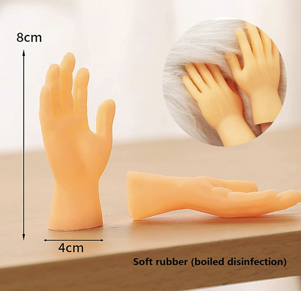 12pcs Mini Hand Joke Pet Finger Trick Realistic Rubber Rock Paper ...