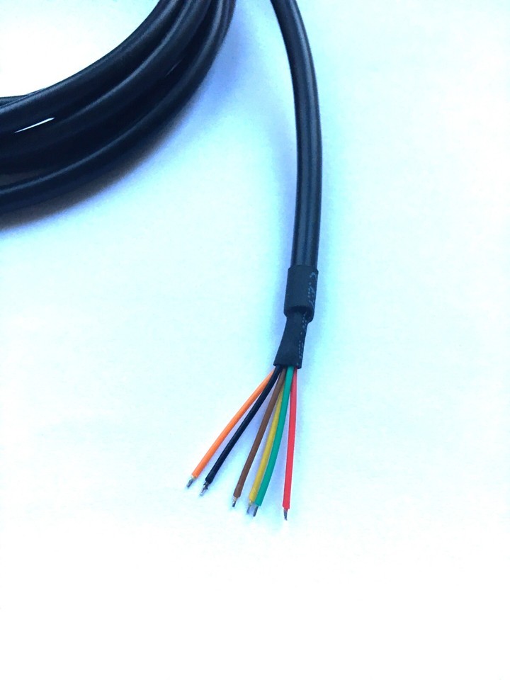 6 Pin Mini DIN Plug Breakout Cable Yaesu Kenwood Icom 1.8m long same as ...