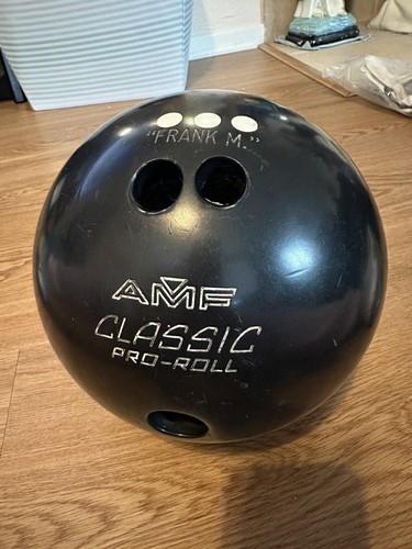 Vintage AMF Classic Pro-Roll Black Three Dot Bowling Ball 16 lbs | eBay
