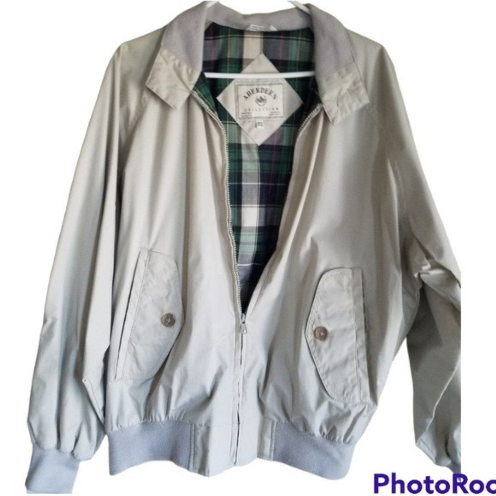 Aberdeen Collection Men's Stone Jacket with Plaid Lin… - Gem