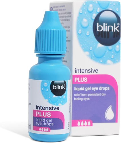 Blink Intensive Plus Liquid Gel Eye Drops - Relief From Dry Eyes - 10ml ...