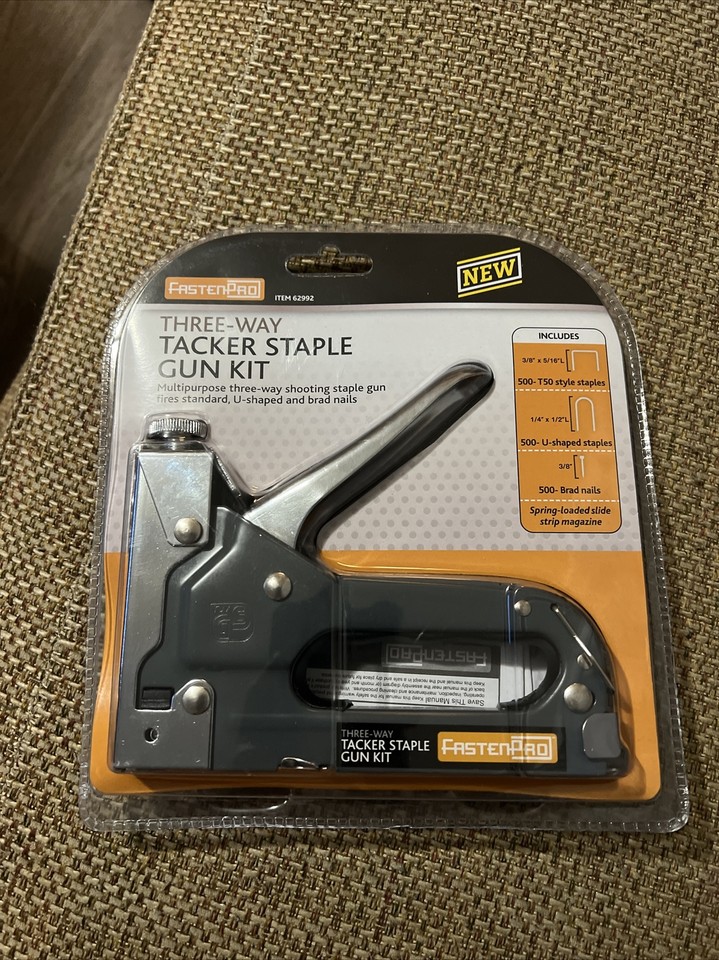 New FASTENPRO Three-Way Tacker Staple Gun Kit - Staples Included ...