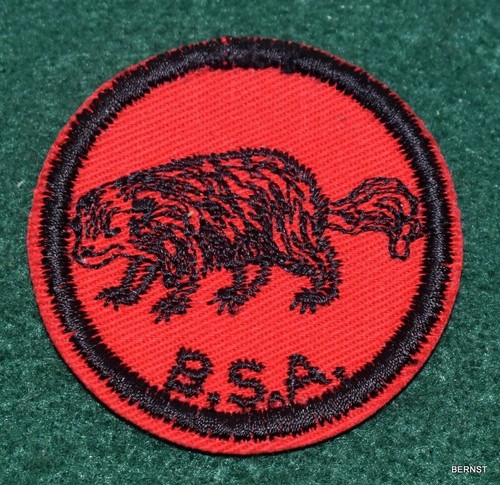 VINTAGE BOY SCOUT PATROL RED & BLACK PATCH - BADGER | eBay
