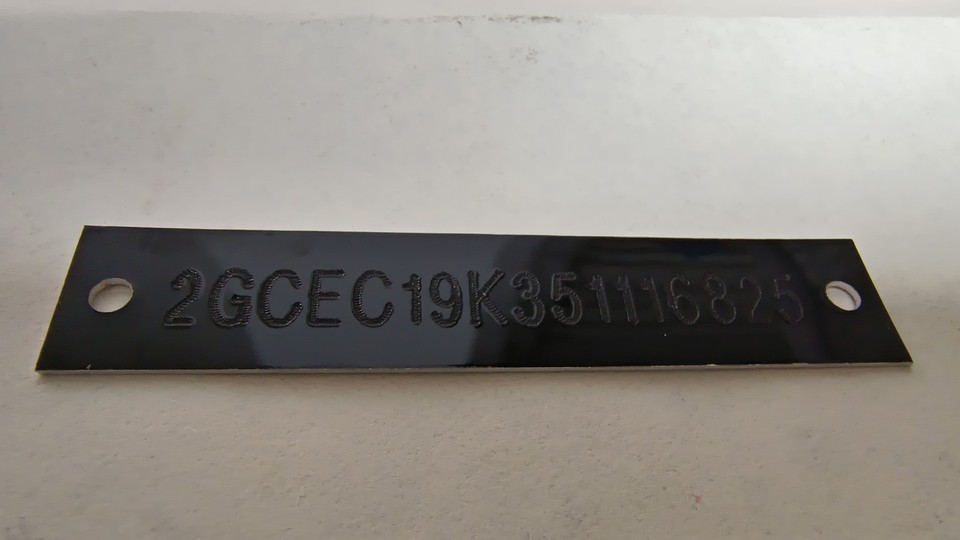 73mmX14mm Engraved Aluminum Vehicle ID Tag Trailer Plate Motorbike | eBay