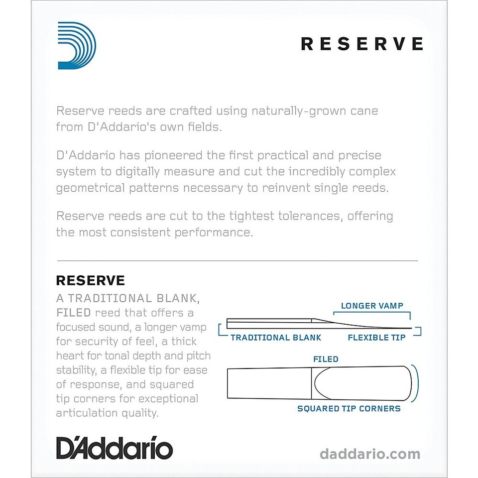 D'Addario Woodwinds D'Addario Reserve Eb Clarinet Reed 3.5 | eBay
