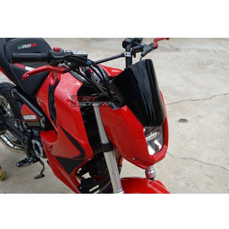 RED FRONT COVER HEADLIGHT WINDSCREEN WINDSHIELD FOR NEW HONDA GROM 125 ...